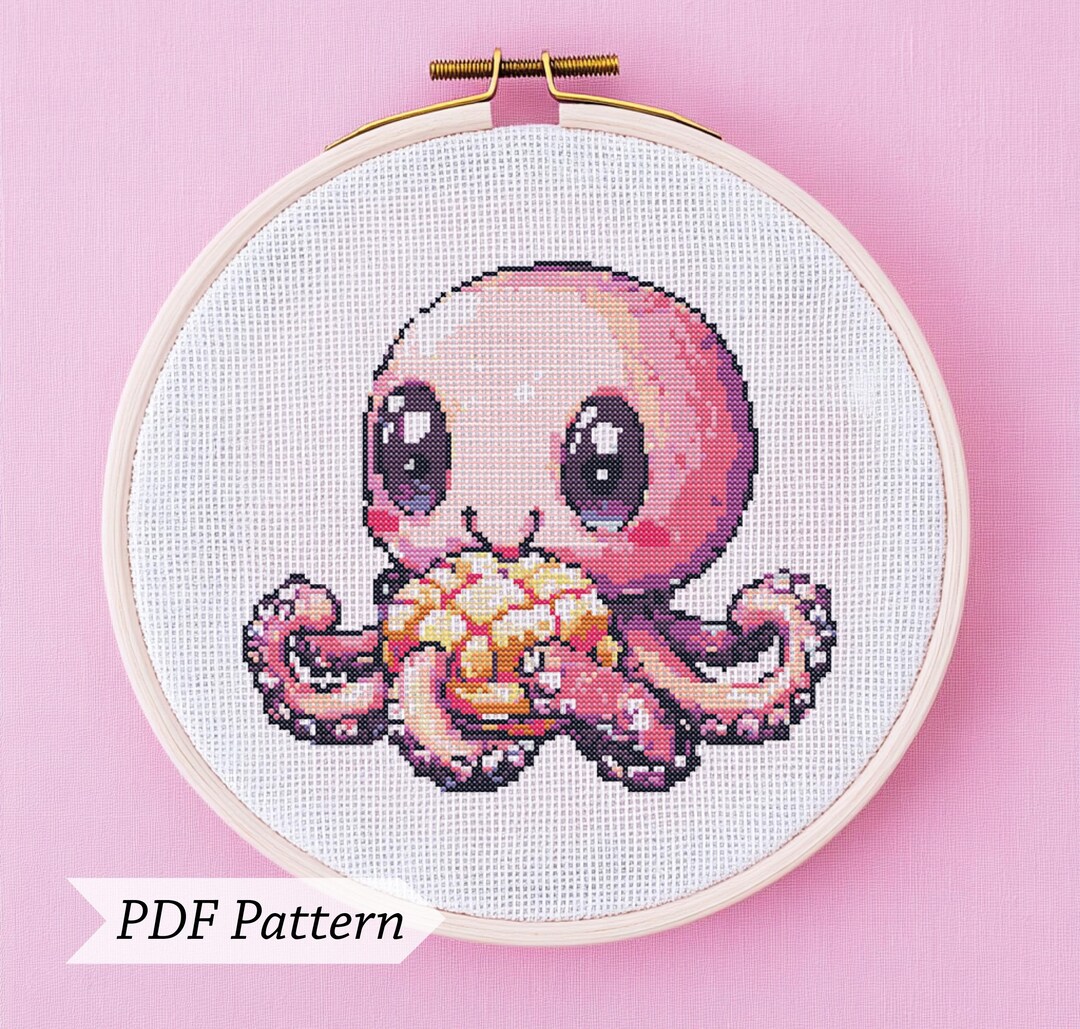 Cute Octopus Cross Stitch Pattern PDF - Digital Download - Etsy