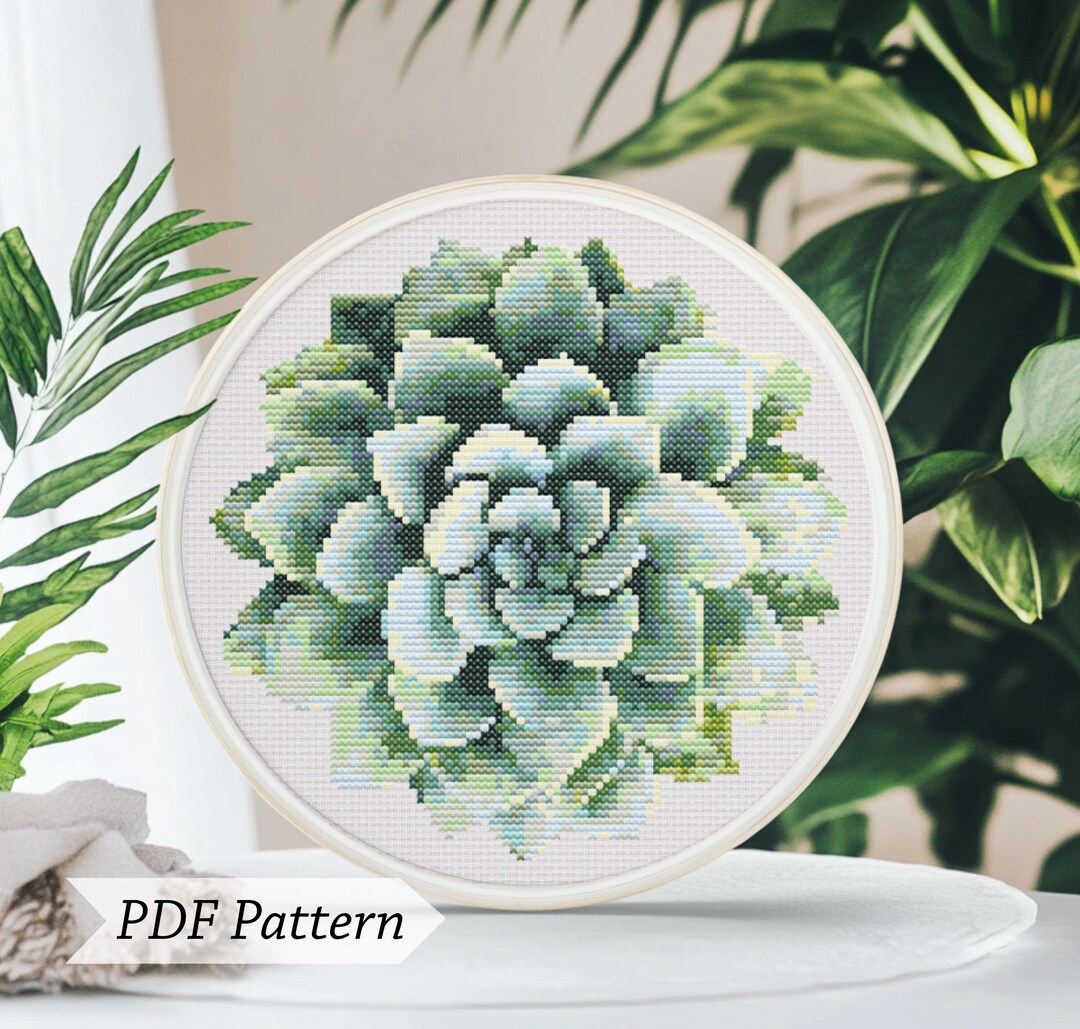 Succulent Cross Stitch Pattern PDF - Digital Download - Etsy