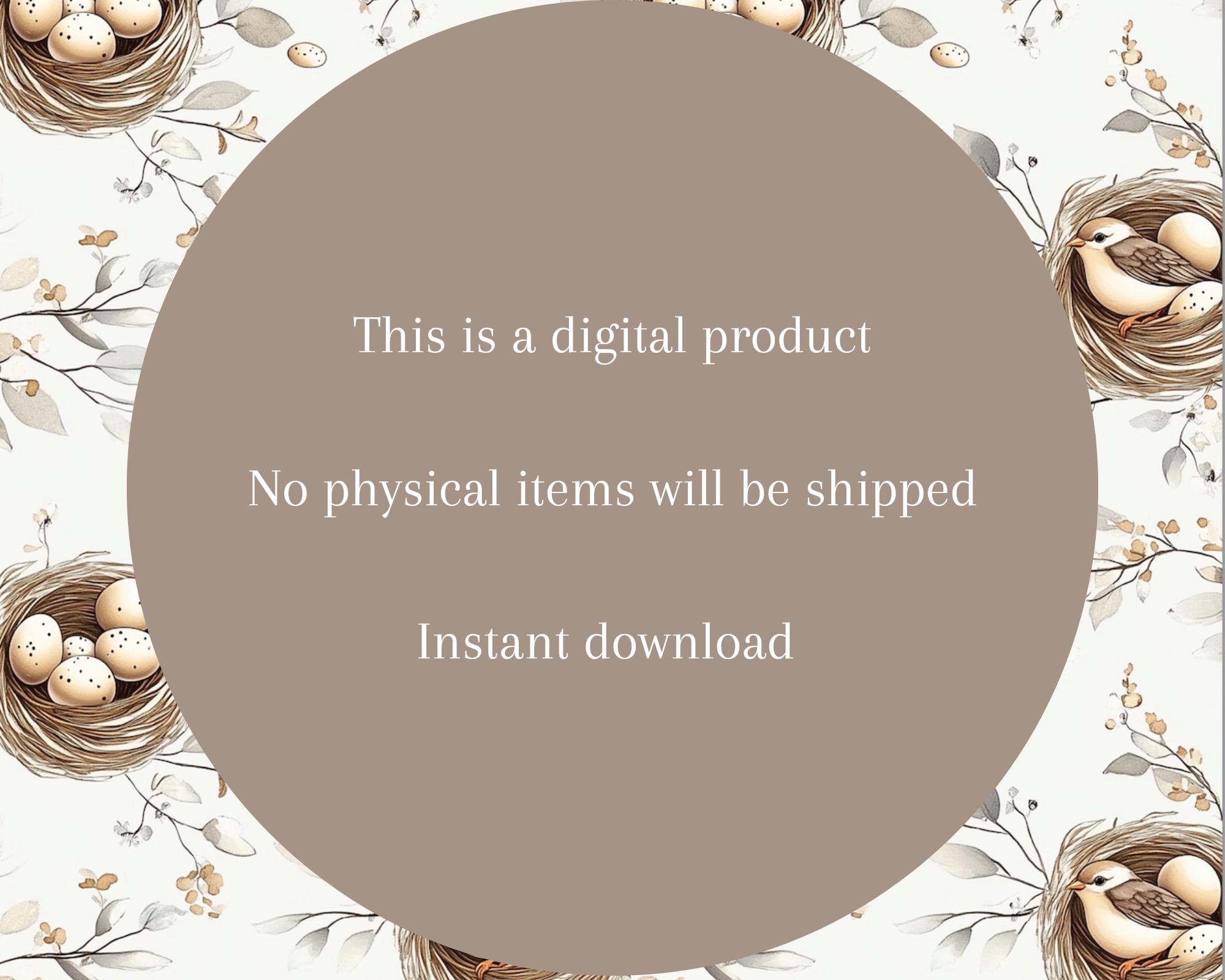 1x Eggs in Birds Nests Spring Seamless Pattern Repeating File for ...