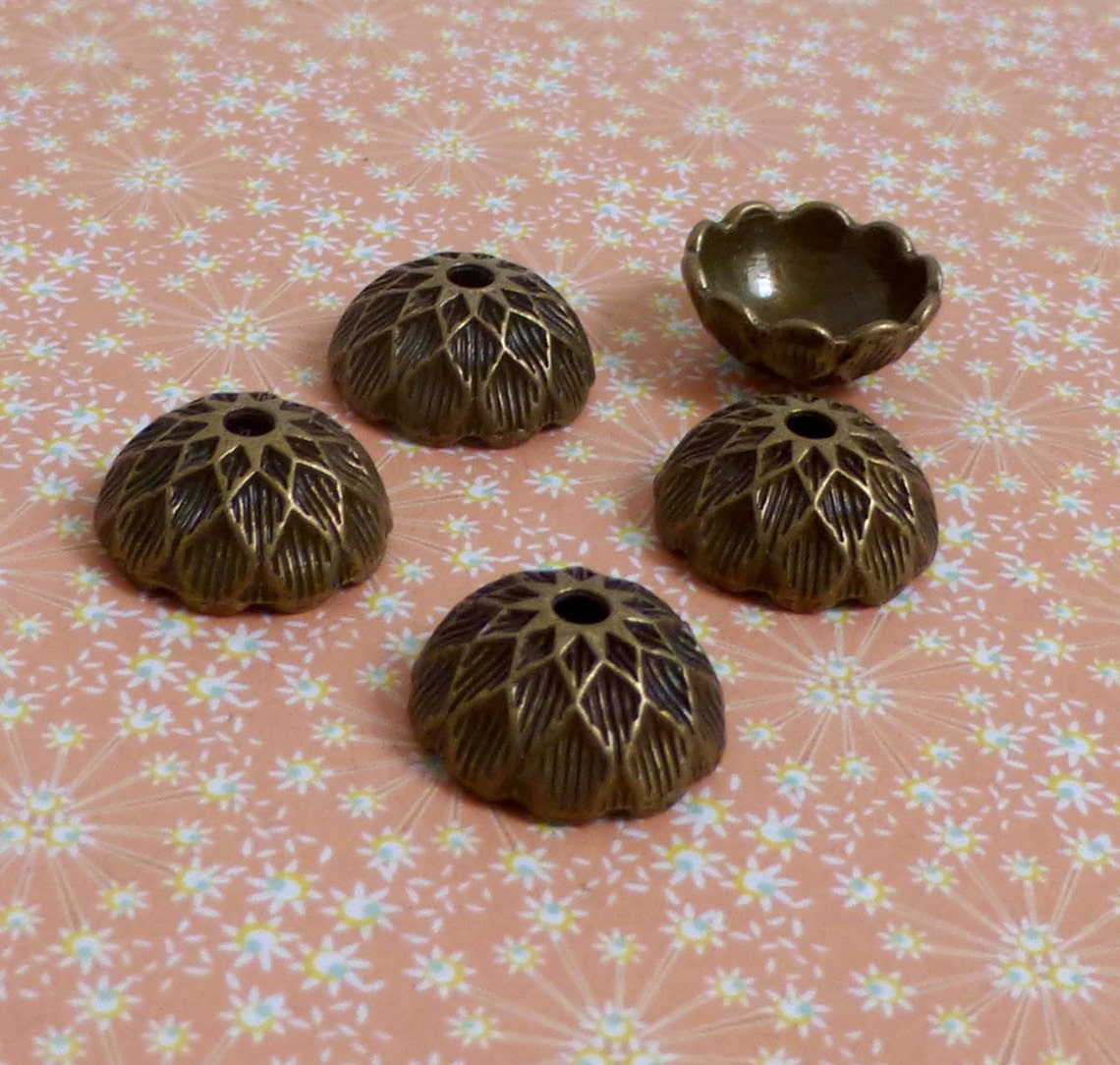 30 Pcs Antique Bronze Acorn Bead Cap - Etsy