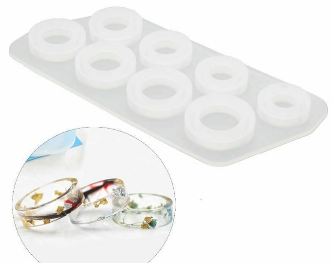 1 Silicone Mould for 8 Smooth Rings Castings - Etsy