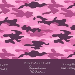 1x Pink Camouflage Digital Paper Fabric Seamless Pattern Scrapbooking ...