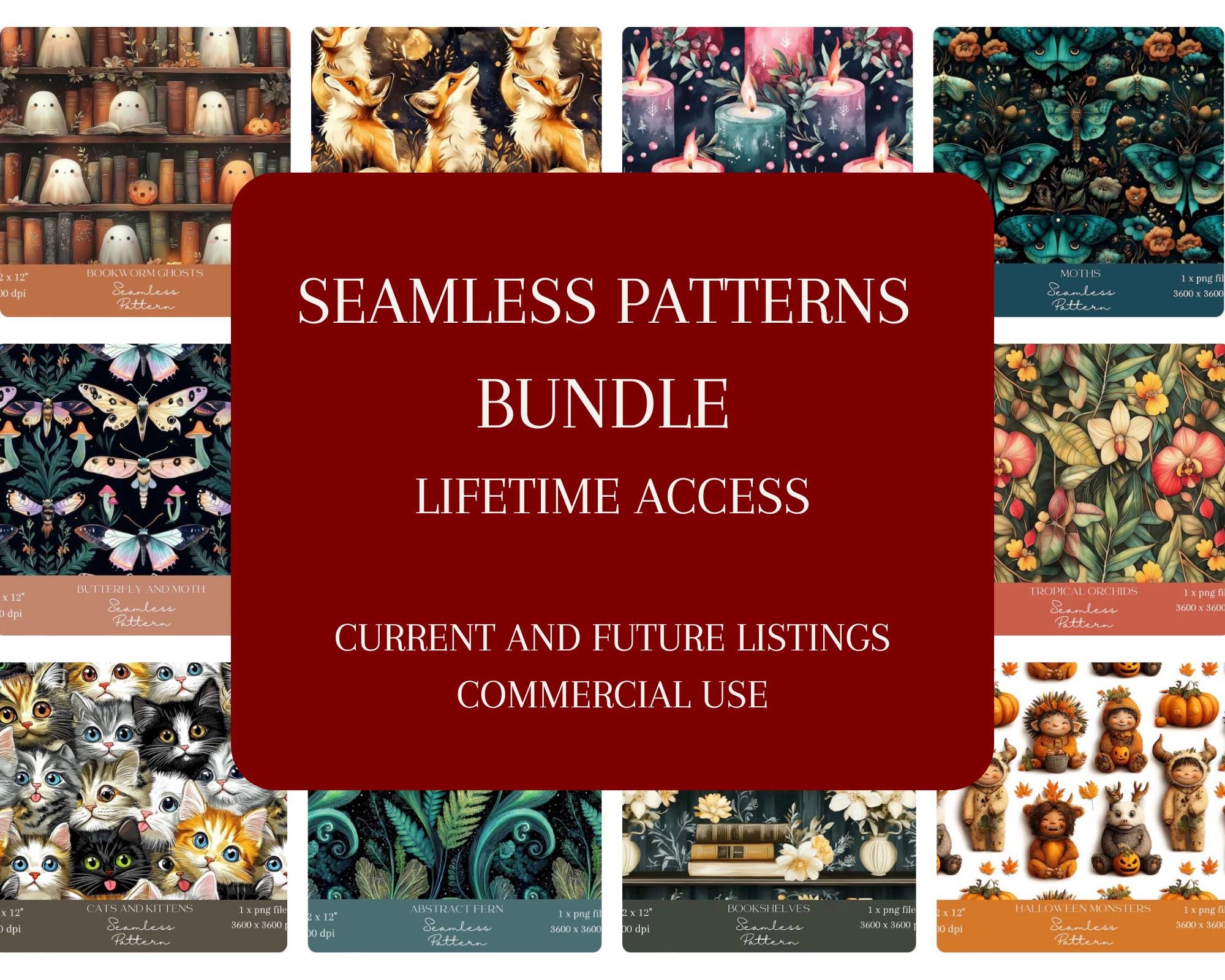 1600+ Seamless Pattern Bundle, Clip Art and Junk Journal Sets From My ...