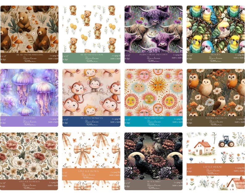 1600+ Seamless Pattern Bundle, Clip Art and Junk Journal Sets From My ...