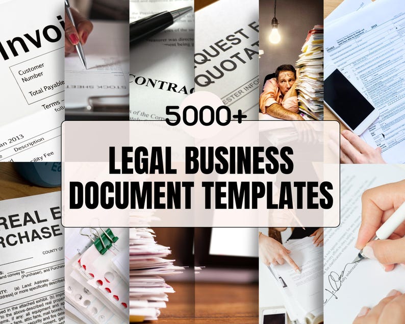 Professional 5000 Business Legal Document Templates - All Businesses - Etsy