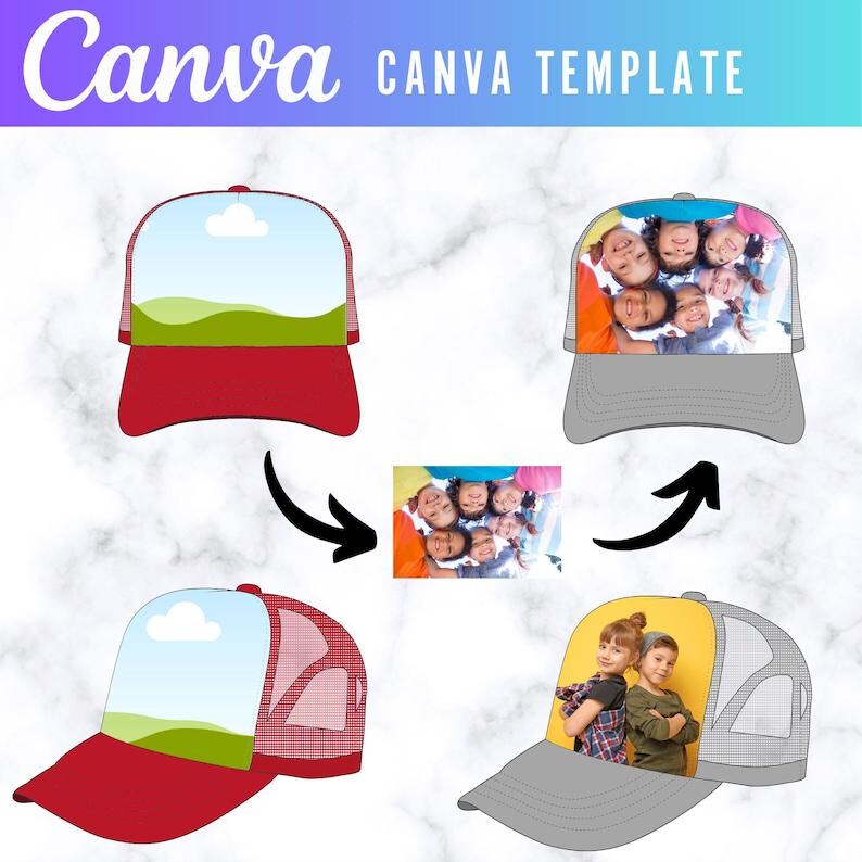 Hat Brim Template SVG Bundle: Trucker & Baseball Cap Design (digital Download - Etsy