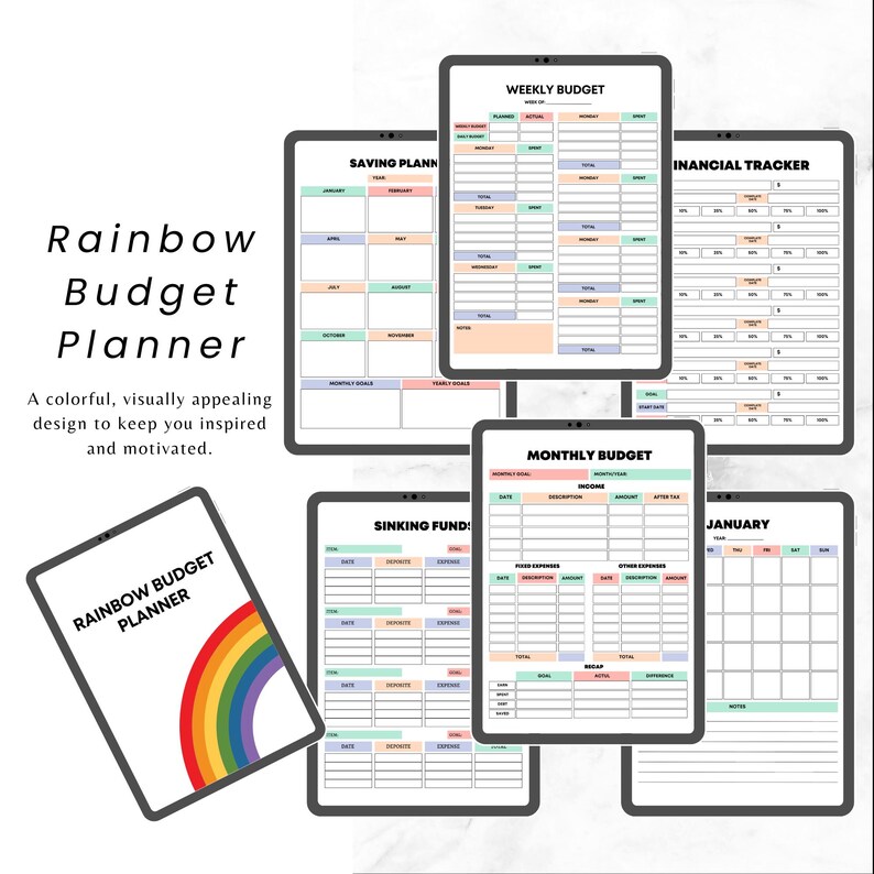 Editable Budget Planner Bundle: Monthly, Debt, Savings Trackers (canva ...
