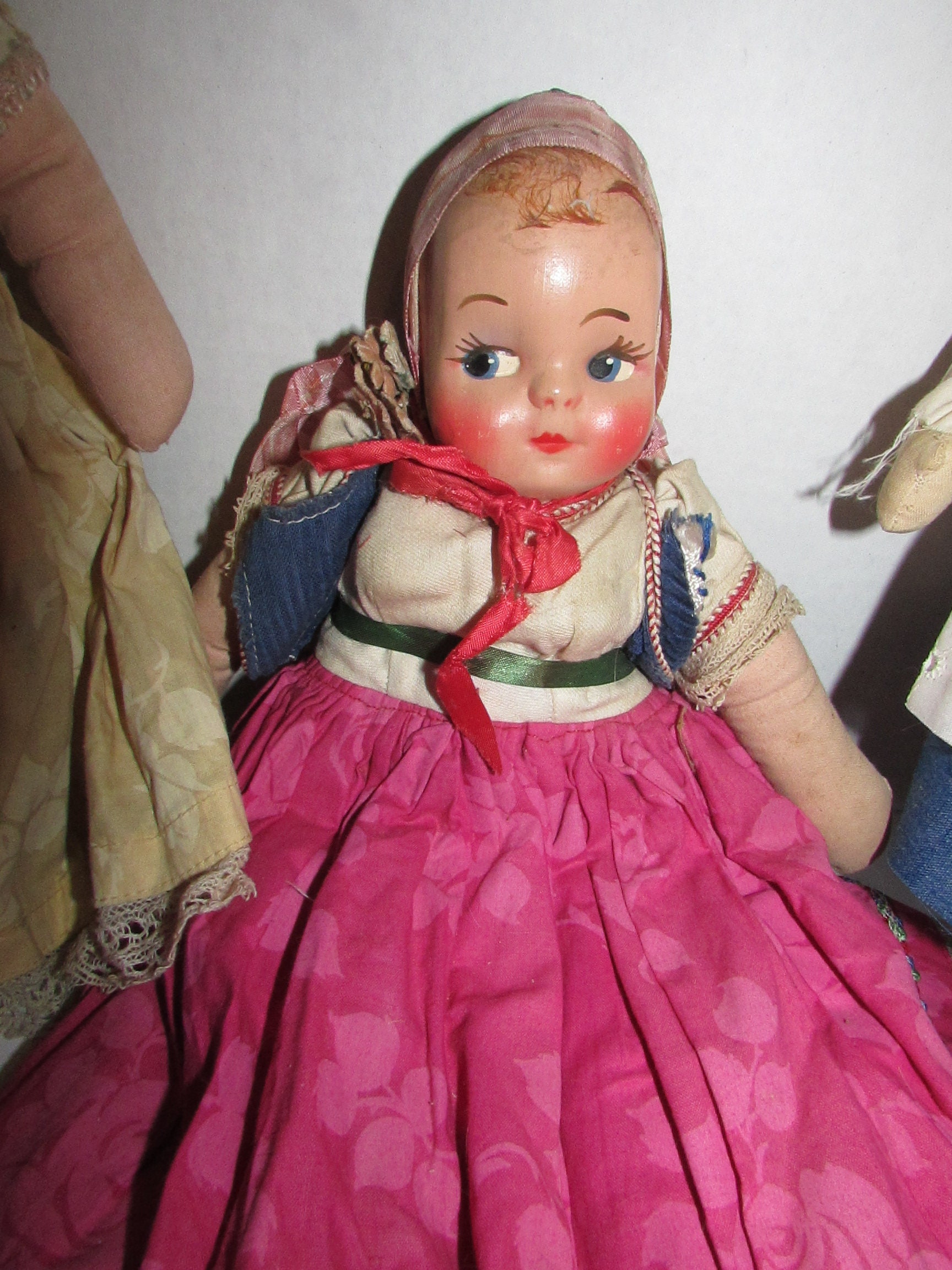 Group 3 VINTAGE Cloth DOLLS 1940s Georgene - Etsy