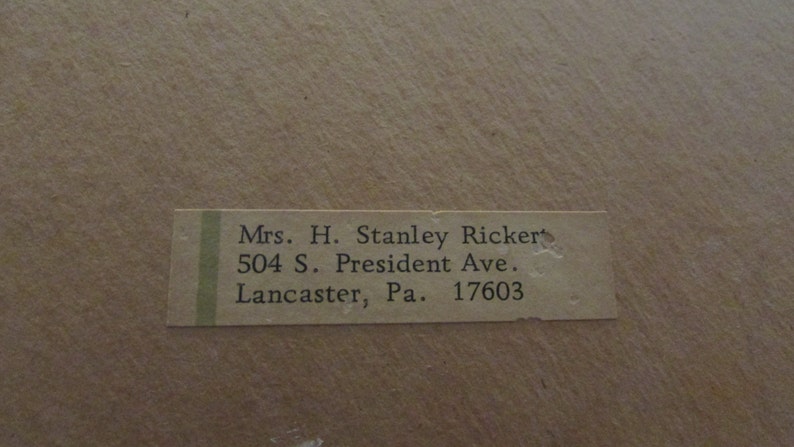 Midcentury OIL PAINTING by Lancaster Pennsylvania Artist Mrs H Stanley ...