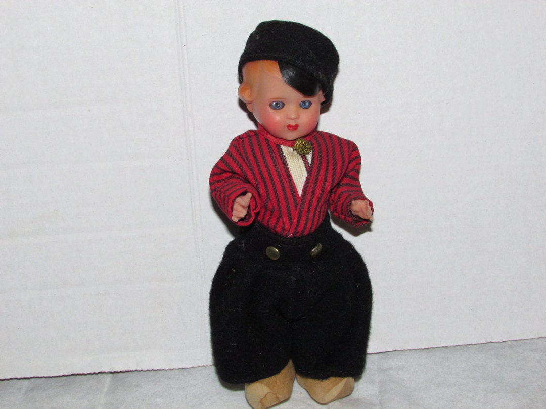Vintage Hard Plastic DUTCH Boy DOLL Ethnic Travel Foreign Made in ...