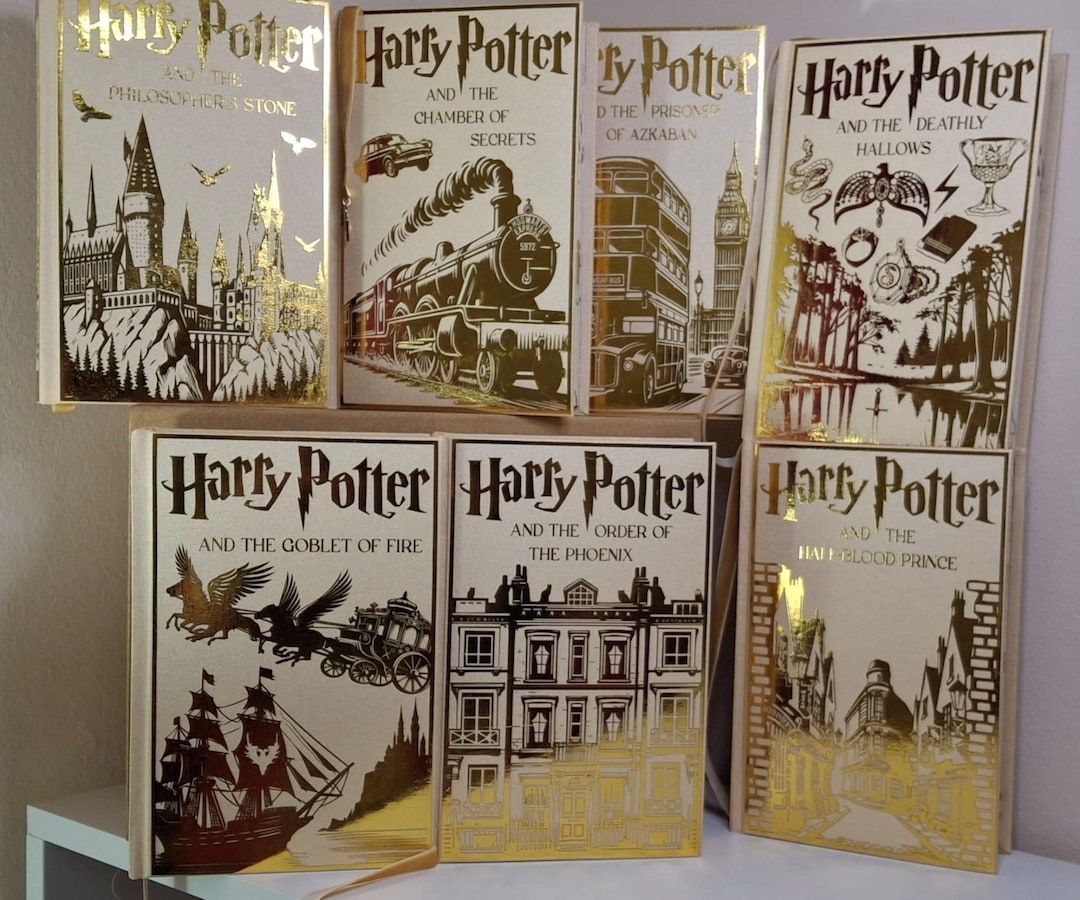 Harry Potter Saga by J.K. Rowling - Complete Series - Handmade Binding - Book Collection ...
