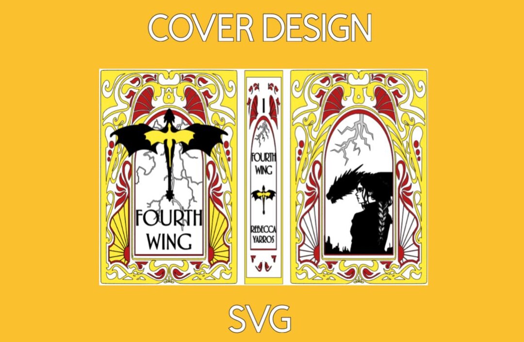 FOURTH WING empyrean 1 Eng SVG Rebecca Yarros Handcrafted Binding Art ...