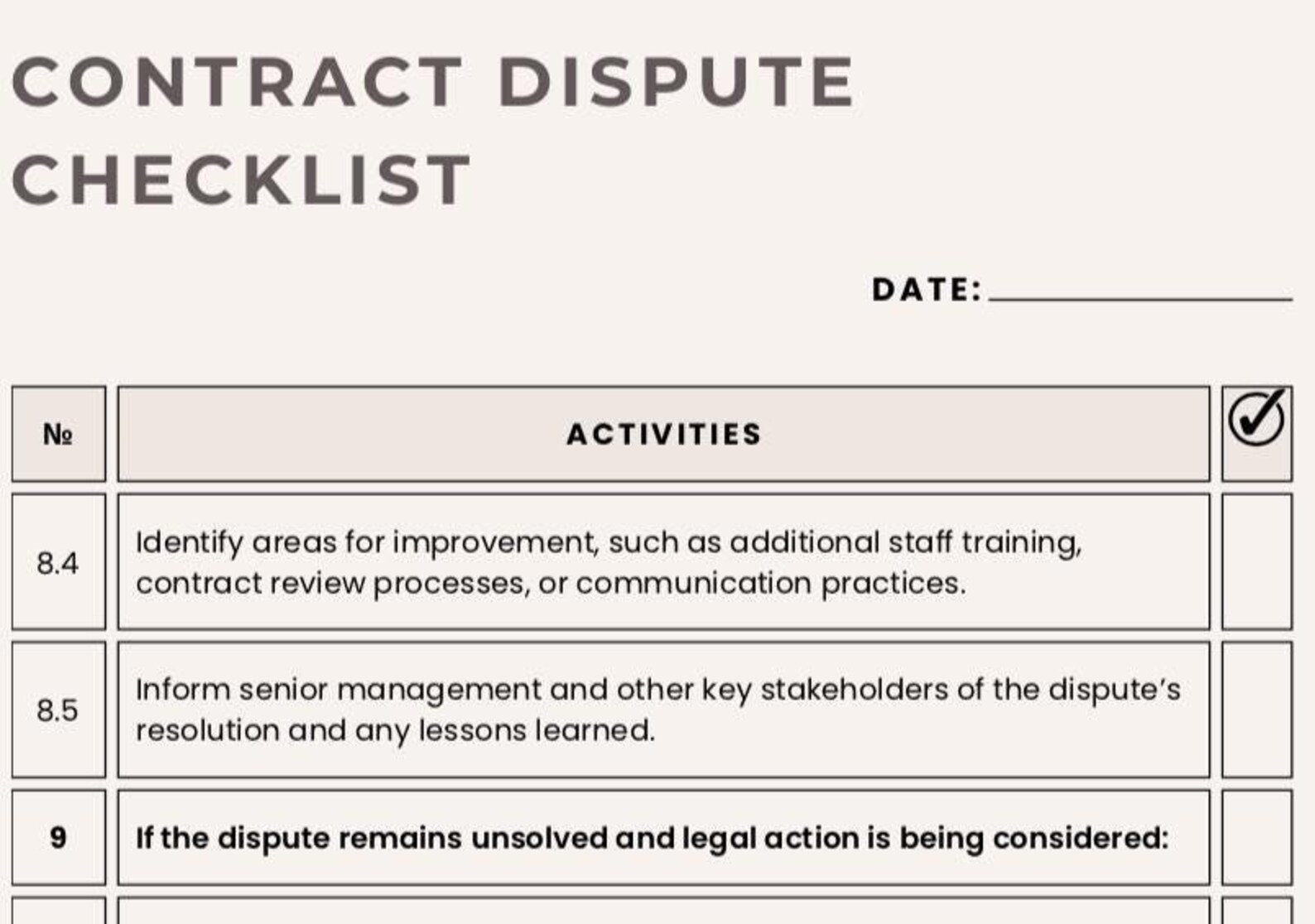 Business Checklist for Dealing With a Contract Dispute - Etsy