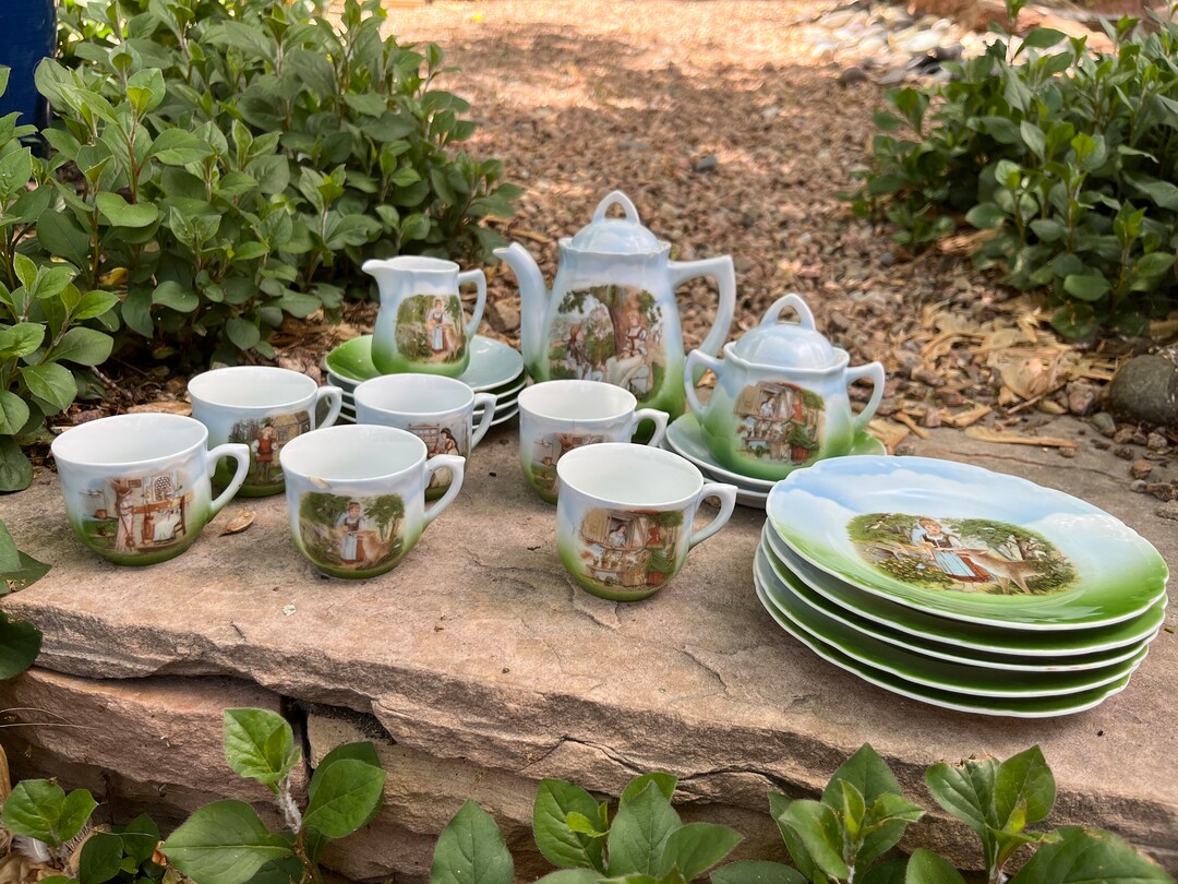 Vintage Fairy Tale Children's Tea Set Porcelain Made in Germany Tea ...