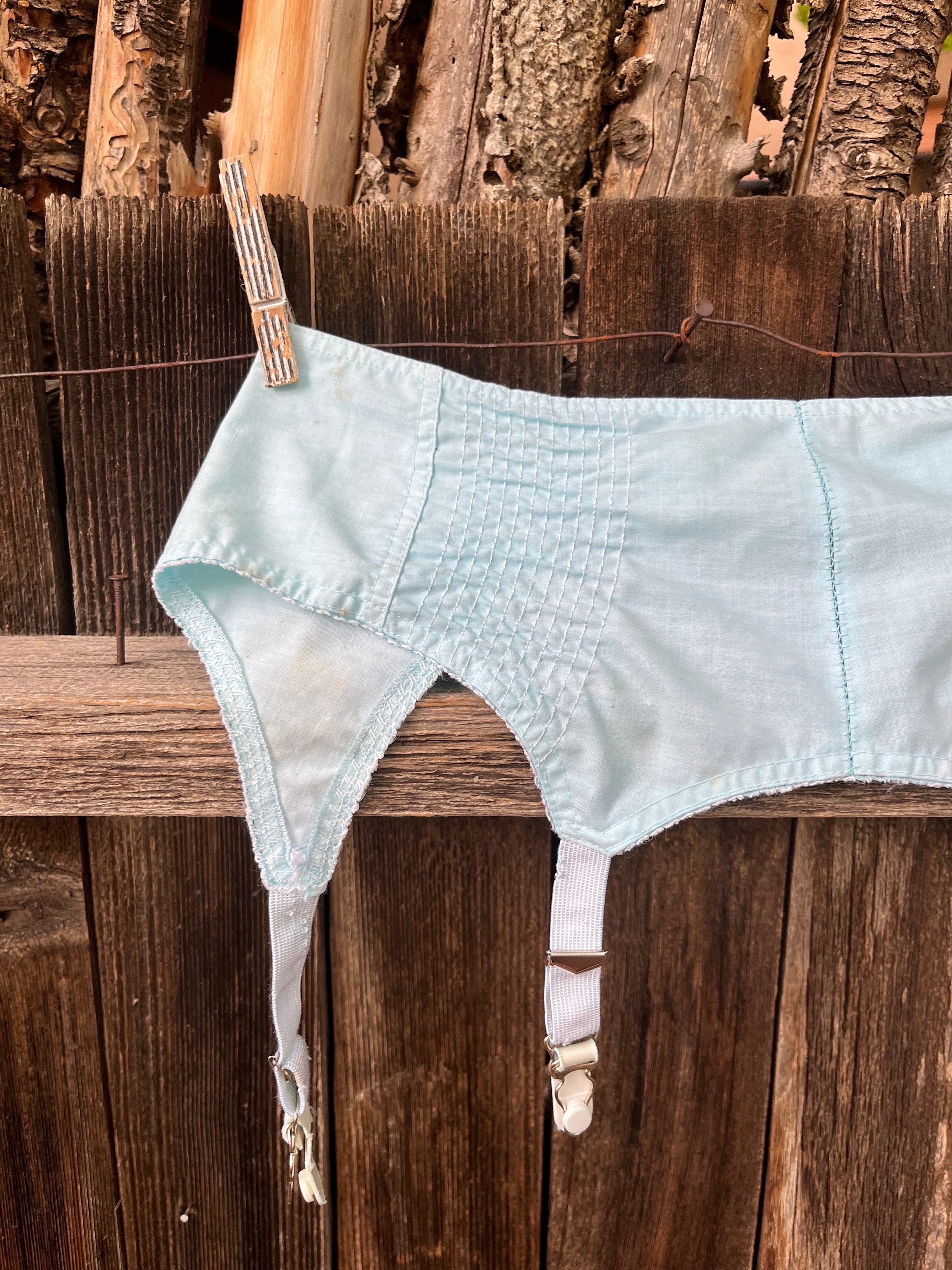 60s Vintage Lingerie Blue Garter Belt Overdyed by Loveable - Etsy