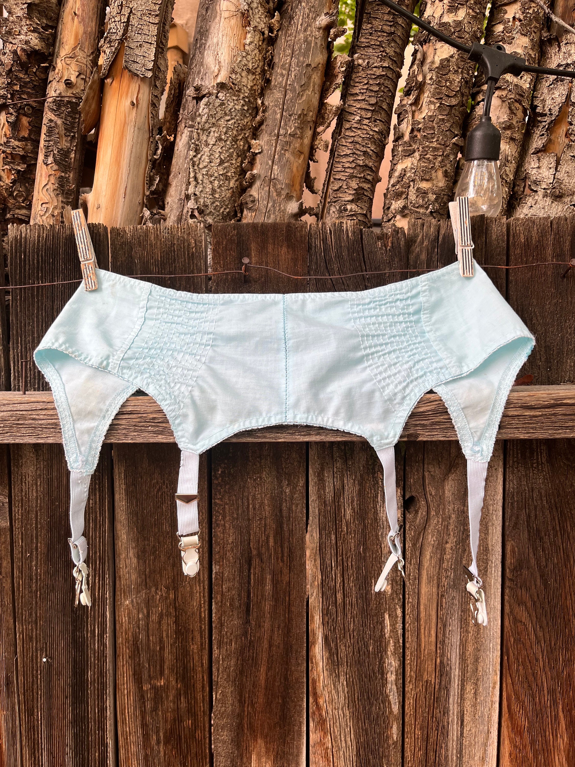 60s Vintage Lingerie Blue Garter Belt Overdyed by Loveable - Etsy