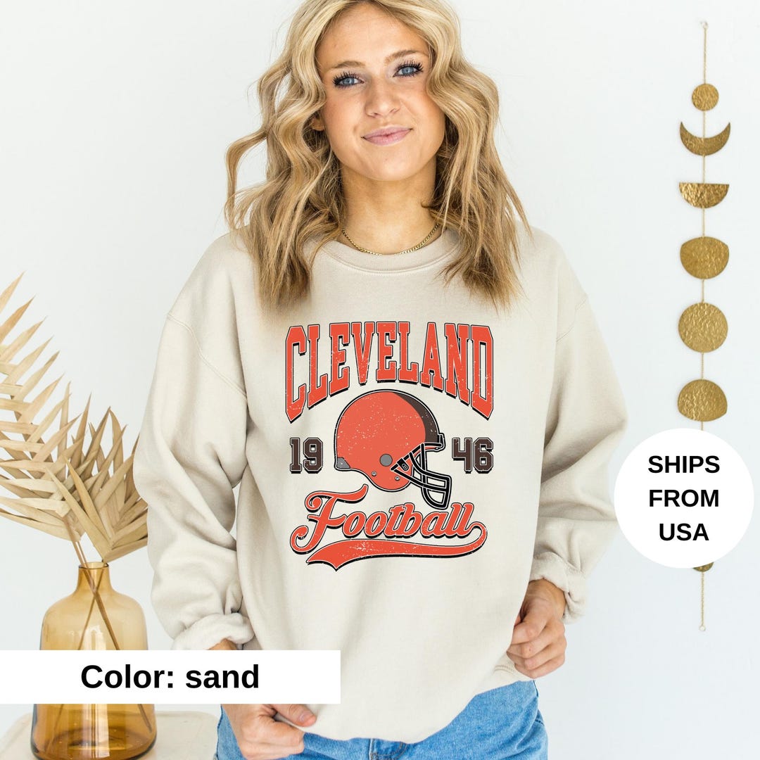 Vintage 90s Style Cleveland Football Fan Tshirt,cleveland Sweatshirt ...