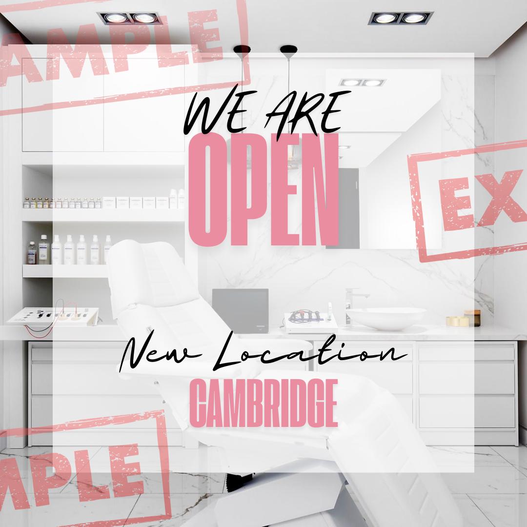 Editable New Location Social Media Post Salon Beauty Re-opening Launch ...