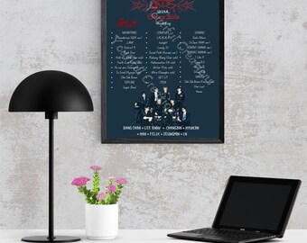 Stray Kids Dominate World Tour Seoul KSPO DOME Aug 25 2024 Concert Setlist Poster | Music Poster ...