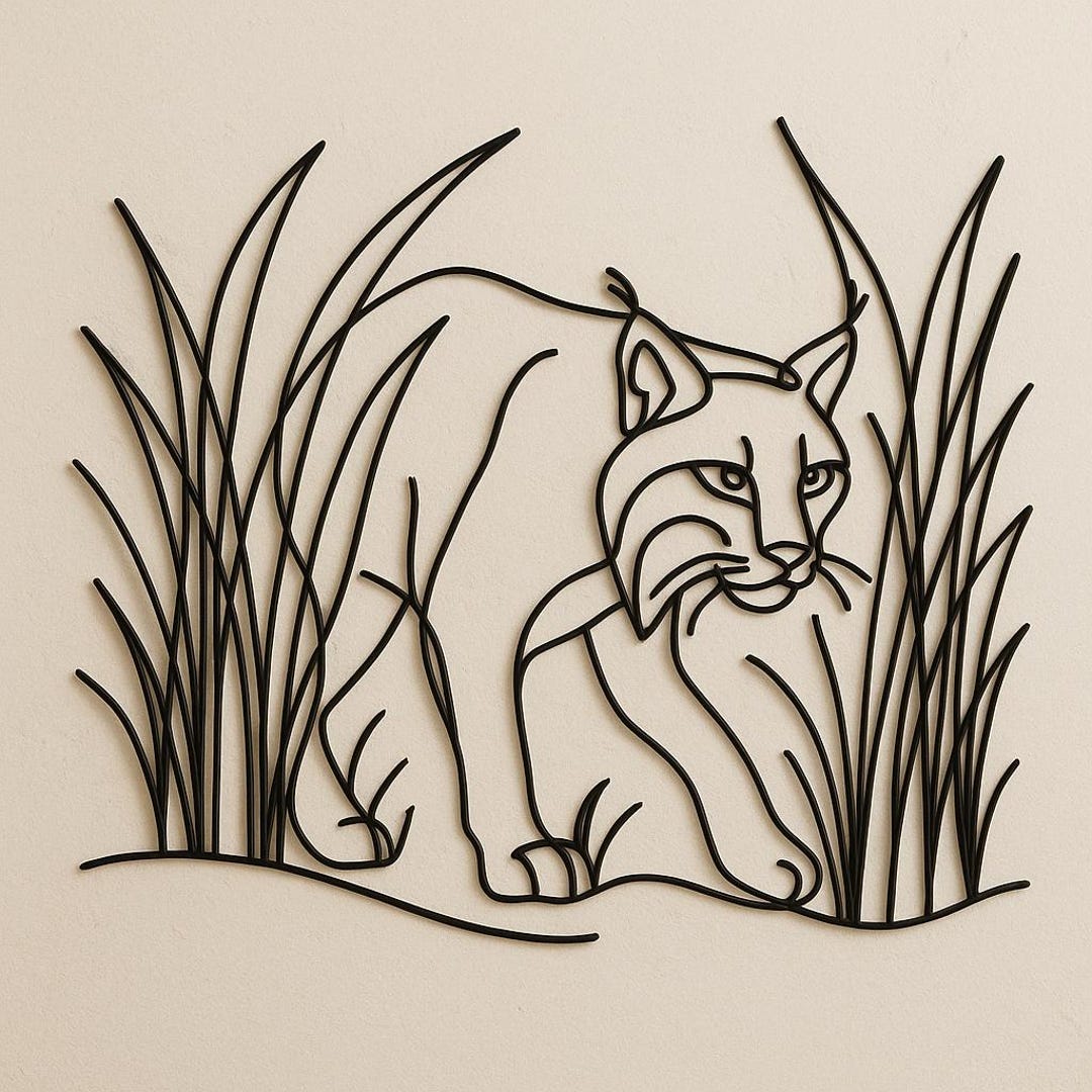Lynx Metal Wall Art, Wild Cat Wall Decor, Nature Animal Home Gift ...