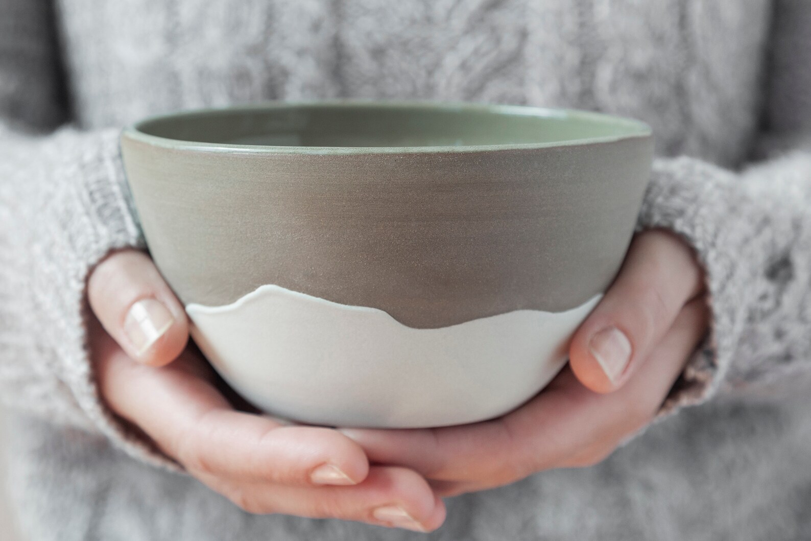 Stoneware Bowl With Teal Drips , Ceramic Bowl , Handmade Ceramic Bowl ...