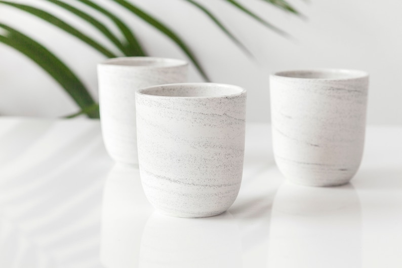 Small Speckled Handleless Mug Handmade Coffee Cup Small - Etsy