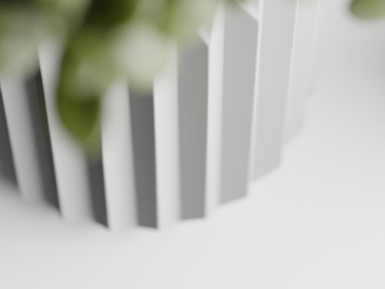 Flowerpot "big Rib" Made of Organic PLA 3D Printing Sustainable Unique ...