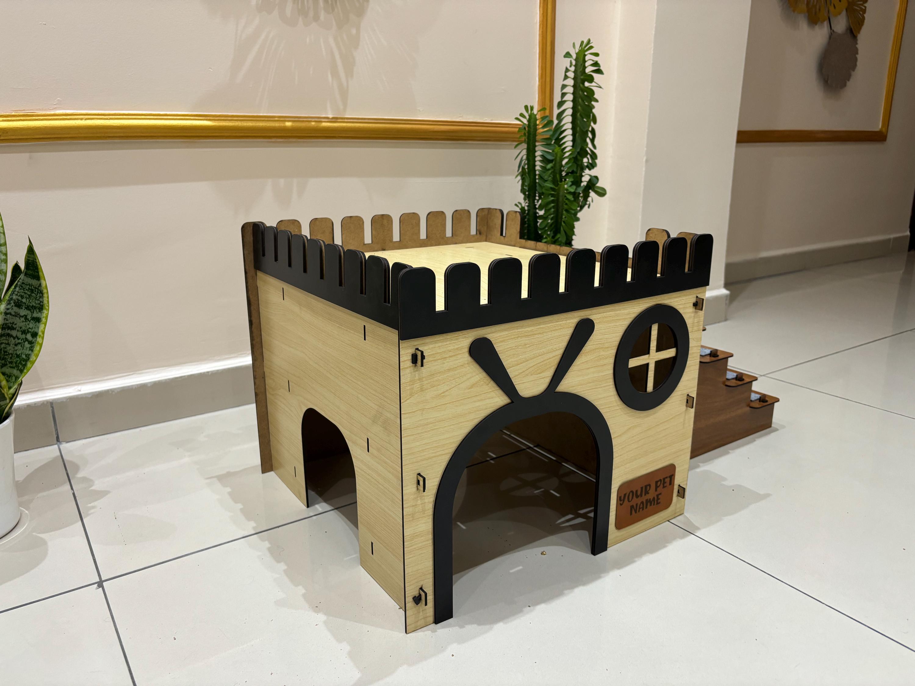 Wooden Rabbit Hideout Castle, Rabbit Houses and Hideouts, Wooden Rabbit ...