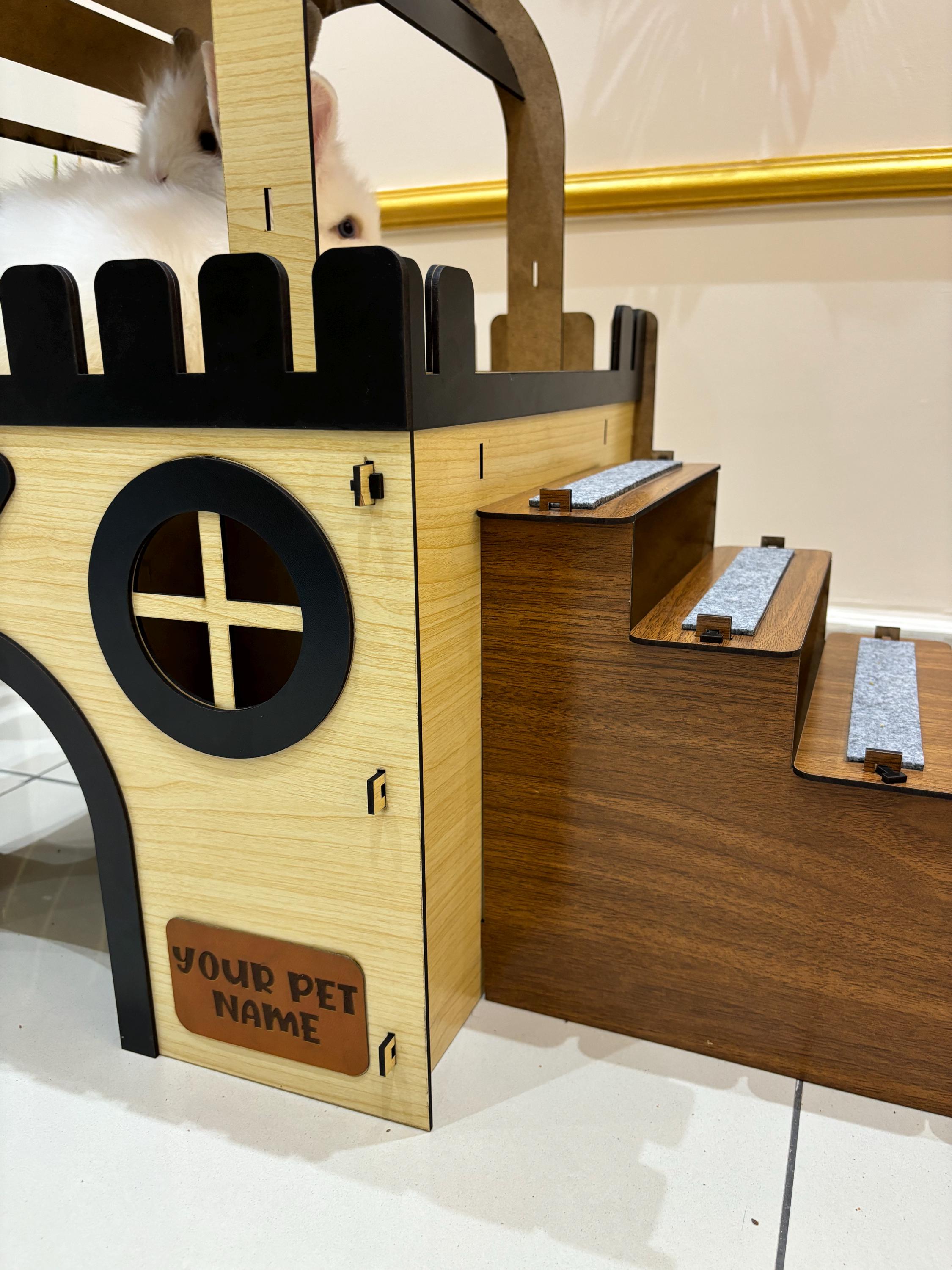 Wooden Rabbit Hideout Castle, Rabbit Houses and Hideouts, Wooden Rabbit ...