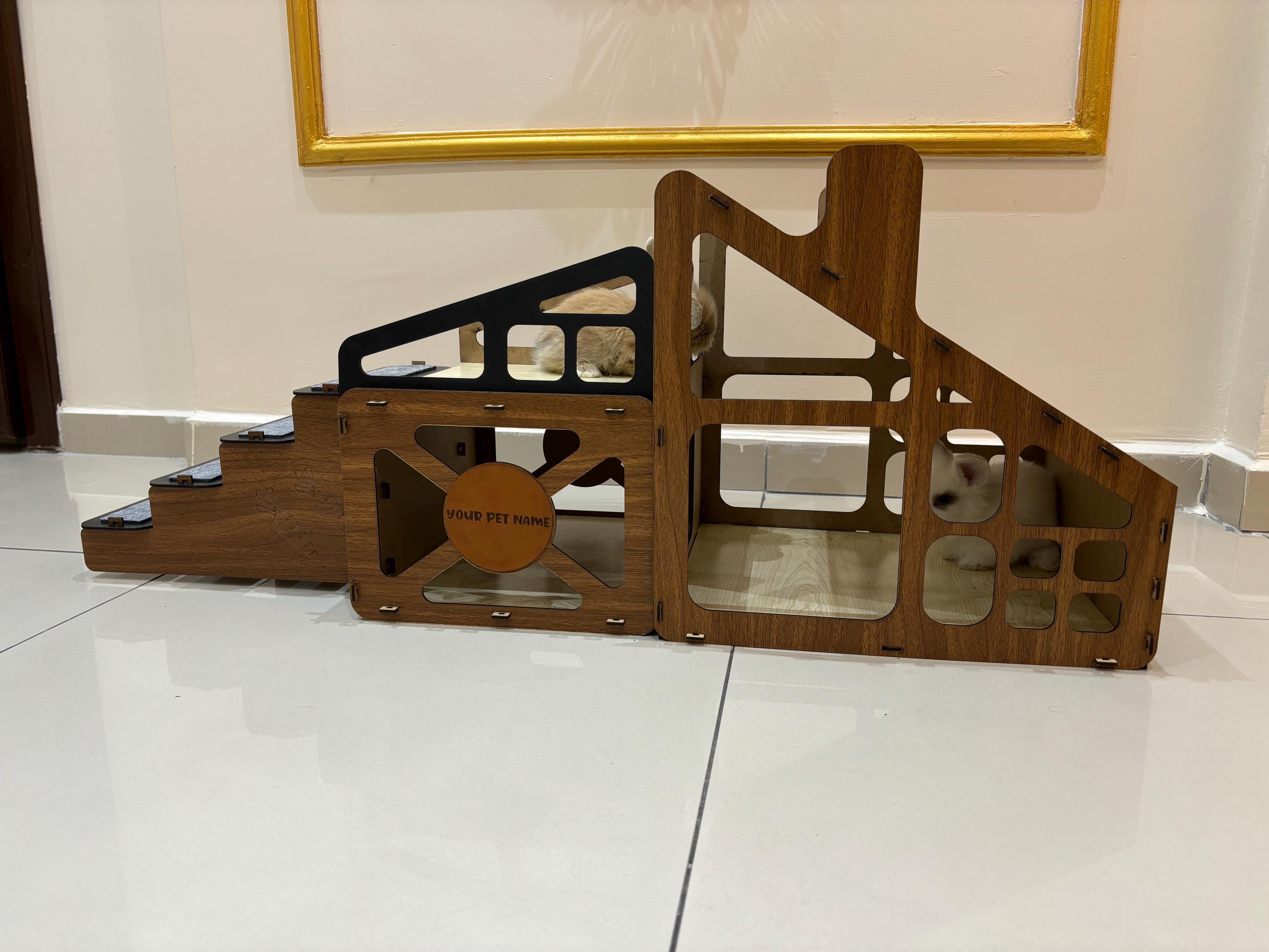 Modern Large Wooden Rabbit Furniture, Guinea Pig Playground, Two Storey ...