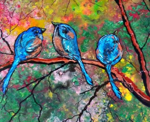 Blue Birds Wall Art