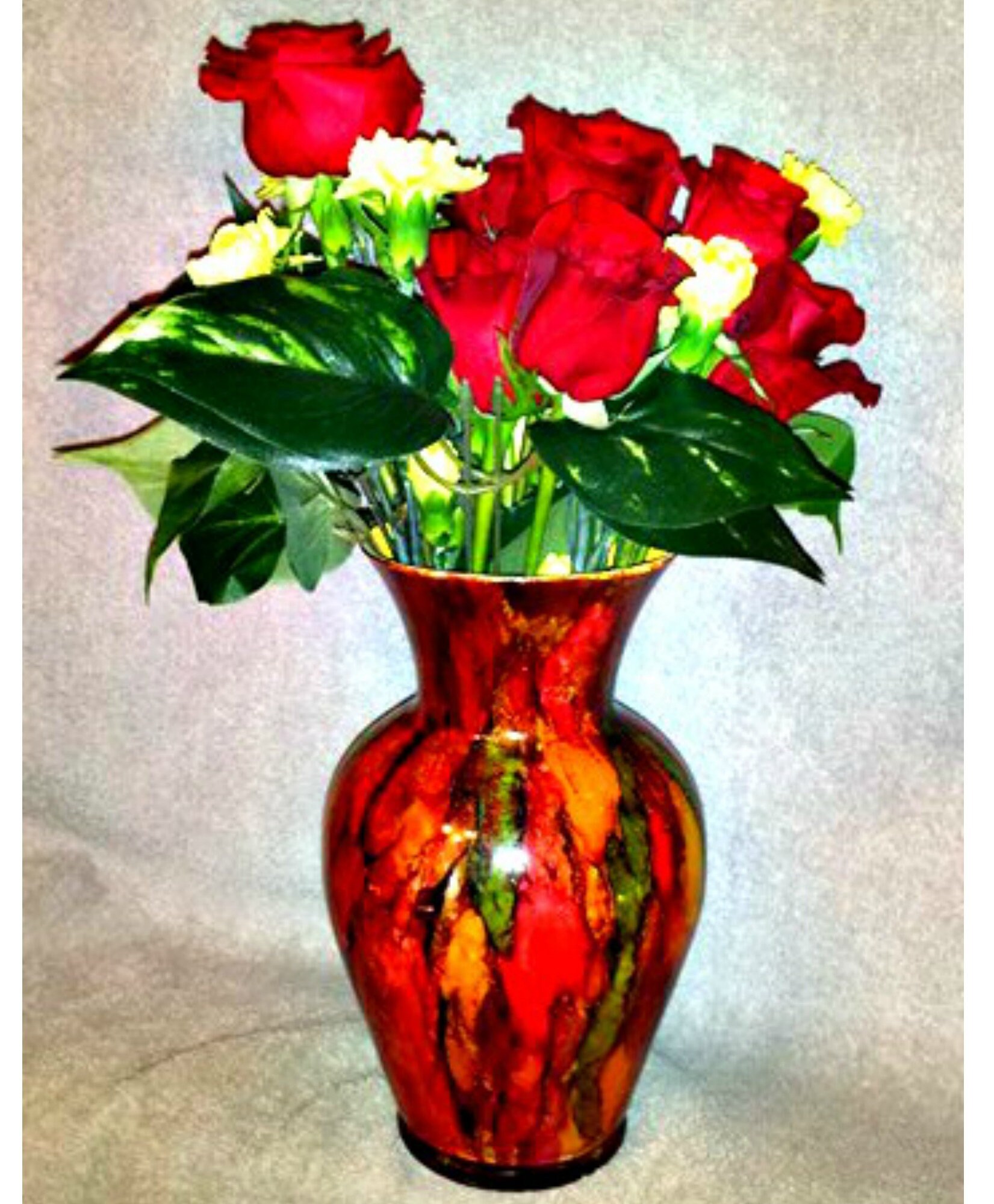 Hand Painted Glass Vases Colorful up Cycled Glass Vases | Etsy