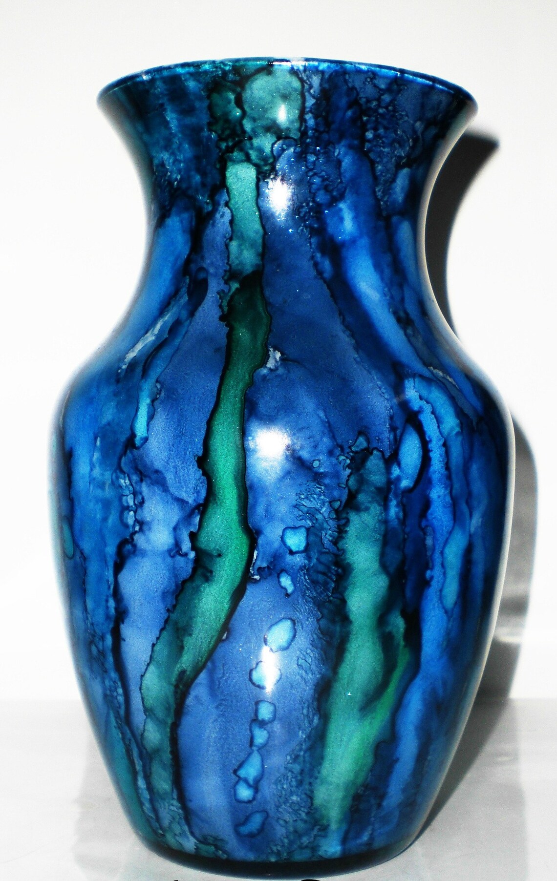 Hand Painted Glass Vases Colorful up Cycled Glass Vases - Etsy