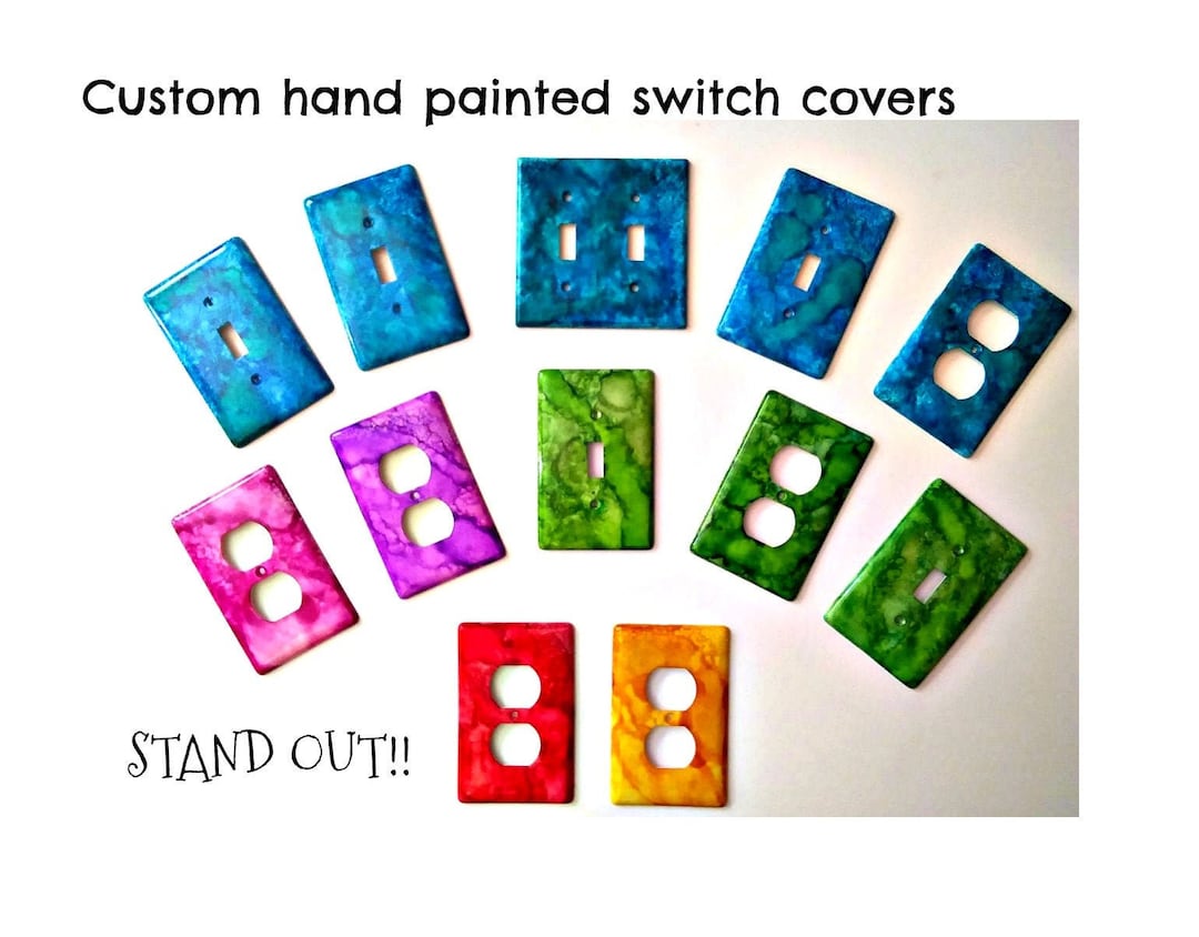 Decorative Light Switch Plates , Hand Painted Light Switch Covers ...