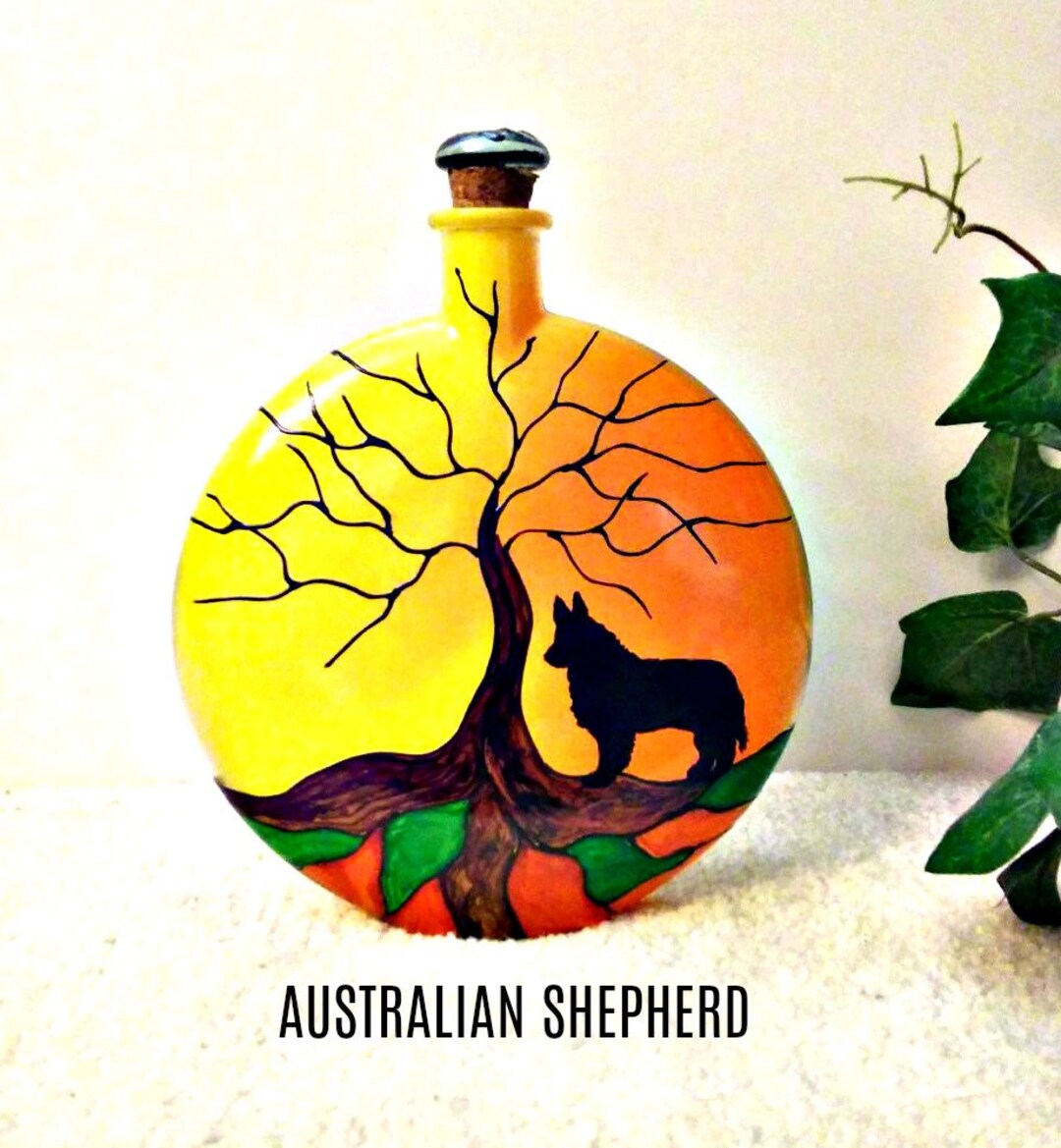 Hand Painted Dog Cremation Urn: Personalized Pet Memorial Ash Keeper - Etsy
