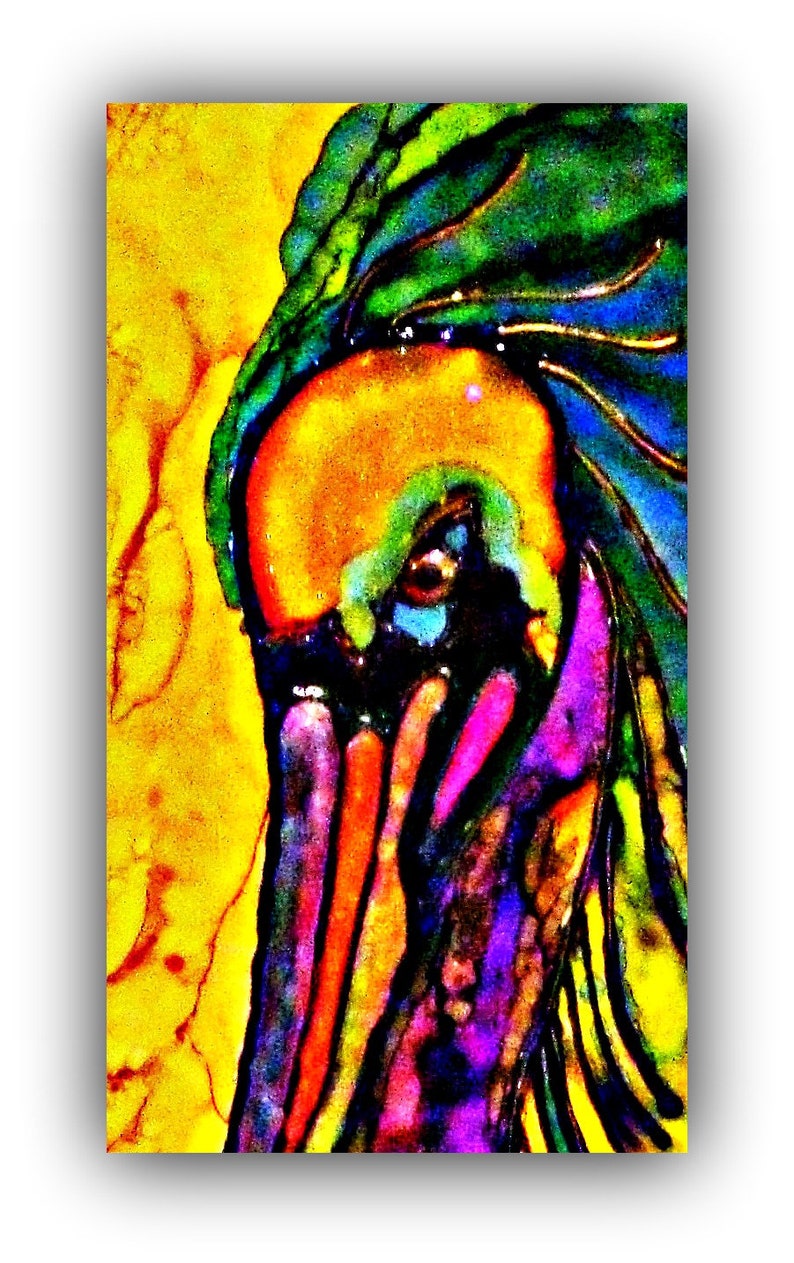 Ceramic Tile Heron Art Tile Great Blue Haron Blue Heron - Etsy