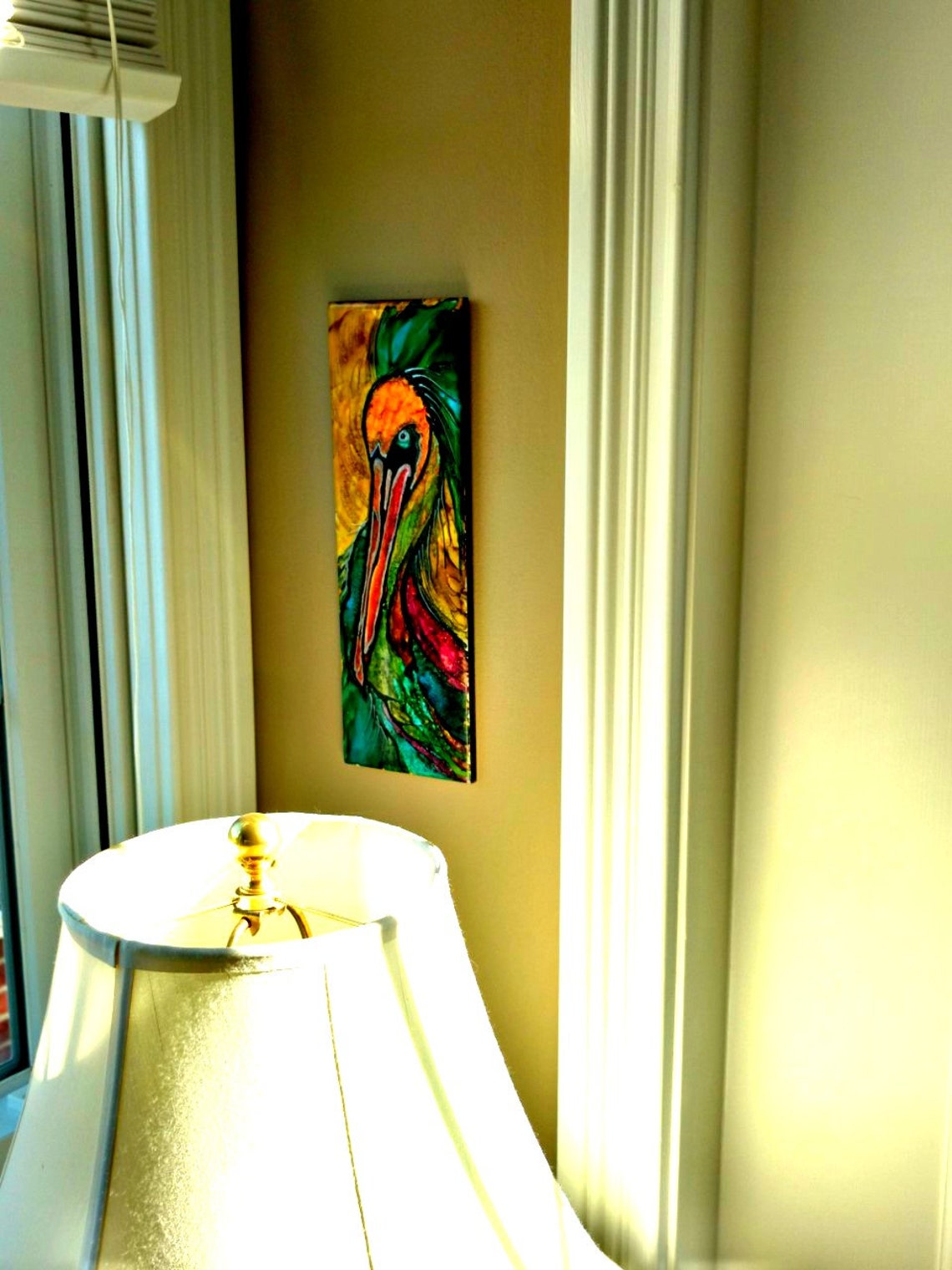 Ceramic Tile Heron Art Tile Great Blue Haron Blue Heron - Etsy