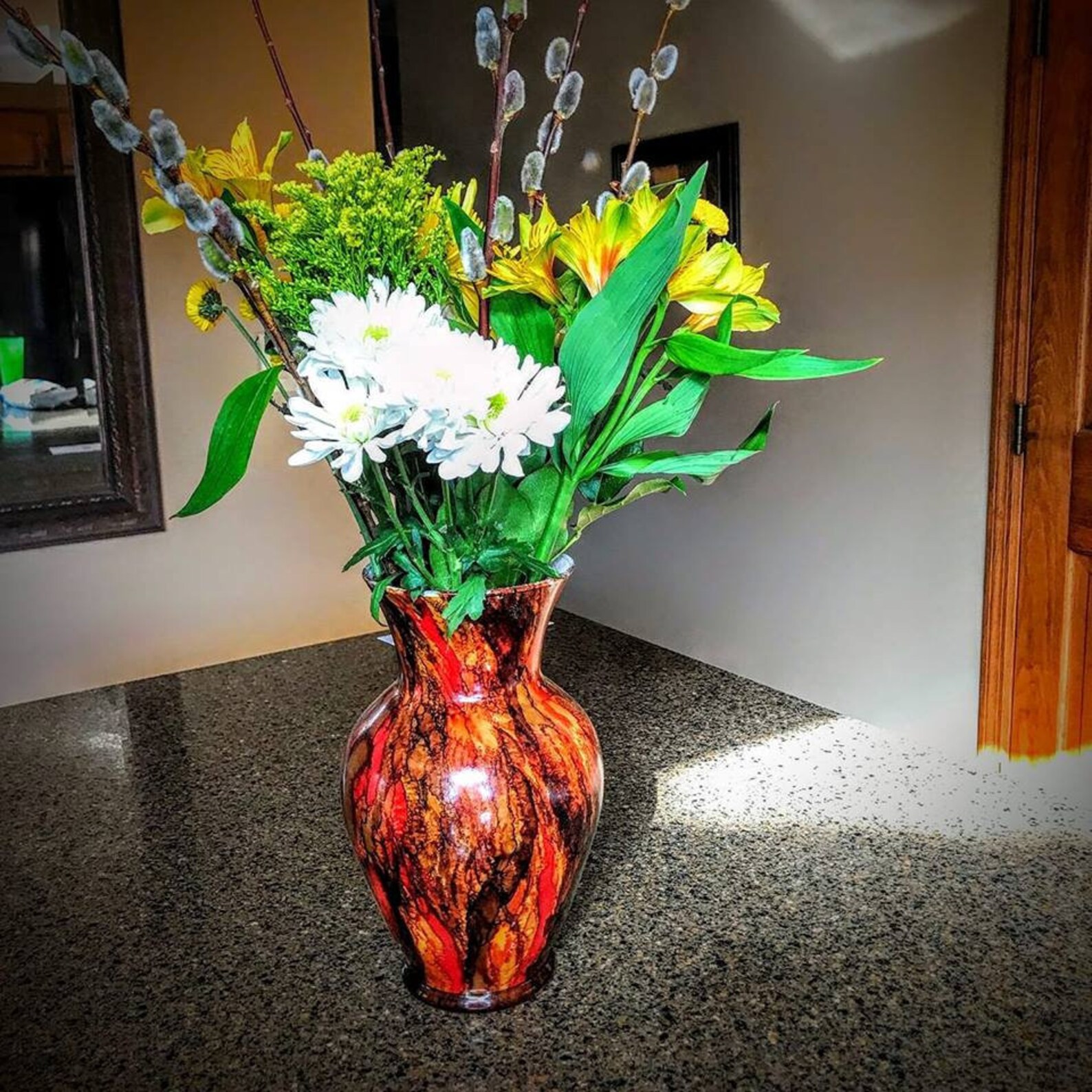 Hand Painted Glass Vases Colorful up Cycled Glass Vases - Etsy