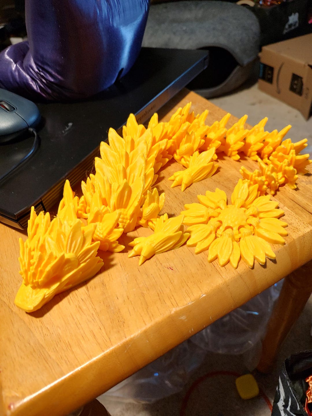 Sunflower Dragon 3d Printed - Etsy