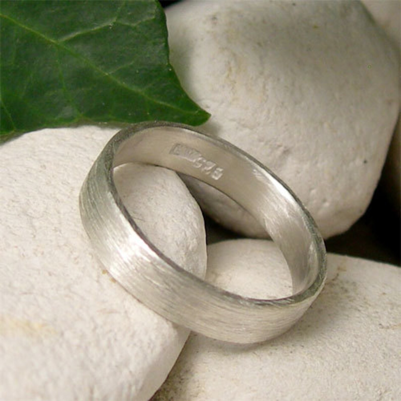 Brushed Silver Ring Hand Forged Sterling Silver Ring Band - Etsy