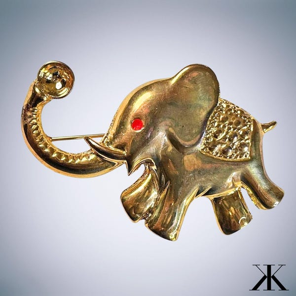 Elephant Brooch - Etsy