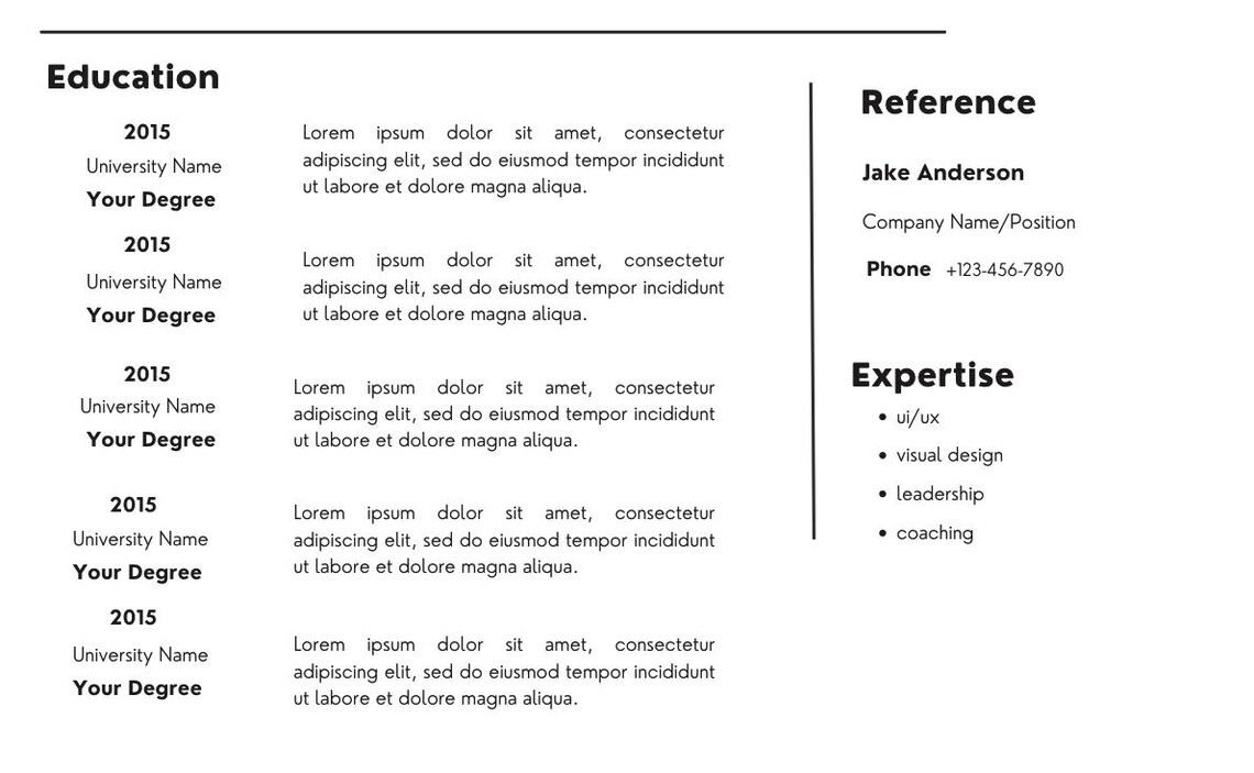 Minimalistic Digital Resume Template – Clear & Professional Design - Etsy