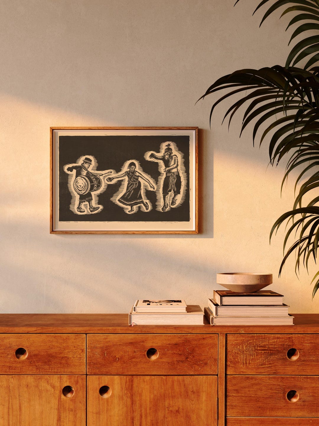 Maya Dancers - Large Woodcut Print - Etsy