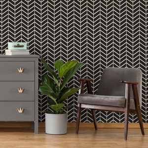 Homestead Chevron Wall Stencil – Wall Painting Stencils for Easy Room ...