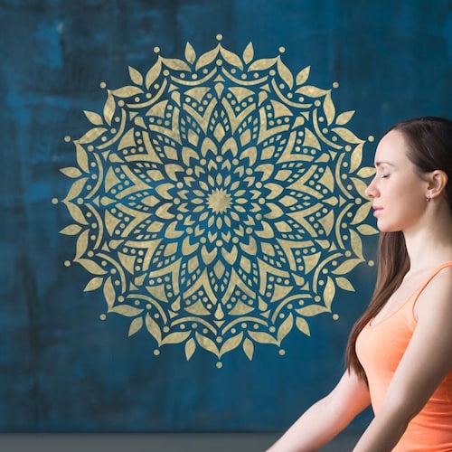 Compassion Mandala Stencil MANDALA WALL STENCIL Large | Etsy