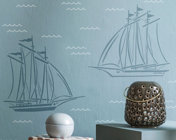 SHIPS CAPTAIN Stencil Sea Sailor Nautical Painting Stencil Nautical ...