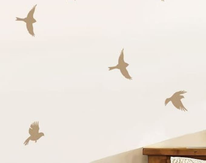 Garden Birds Stencil - WALL ART STENCIL Instead of Decals - Easy to Use ...