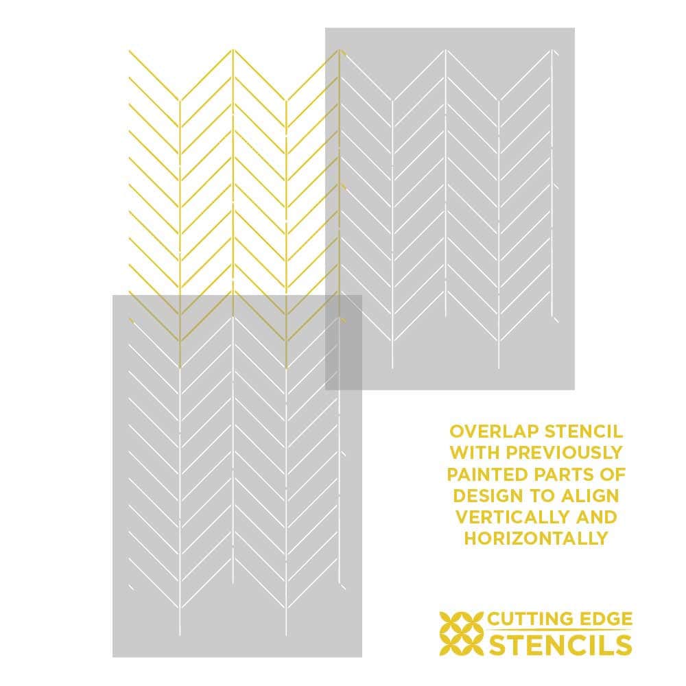 Fine Line Herringbone Stencil for Walls Geometric Stencil | Etsy