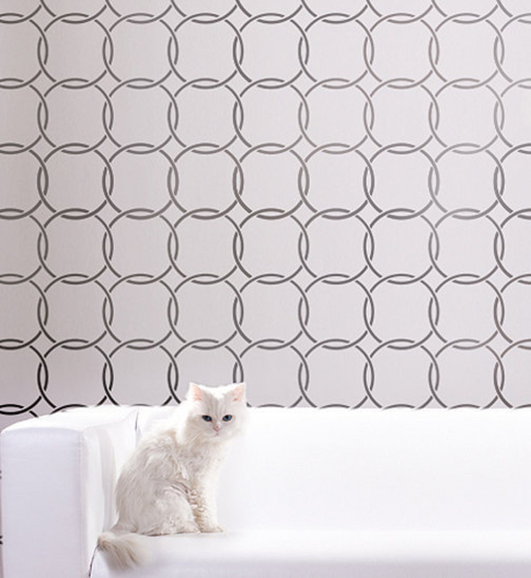 Wall Stencil Metro - Reusable Stencils for Walls Instead of Wallpaper ...
