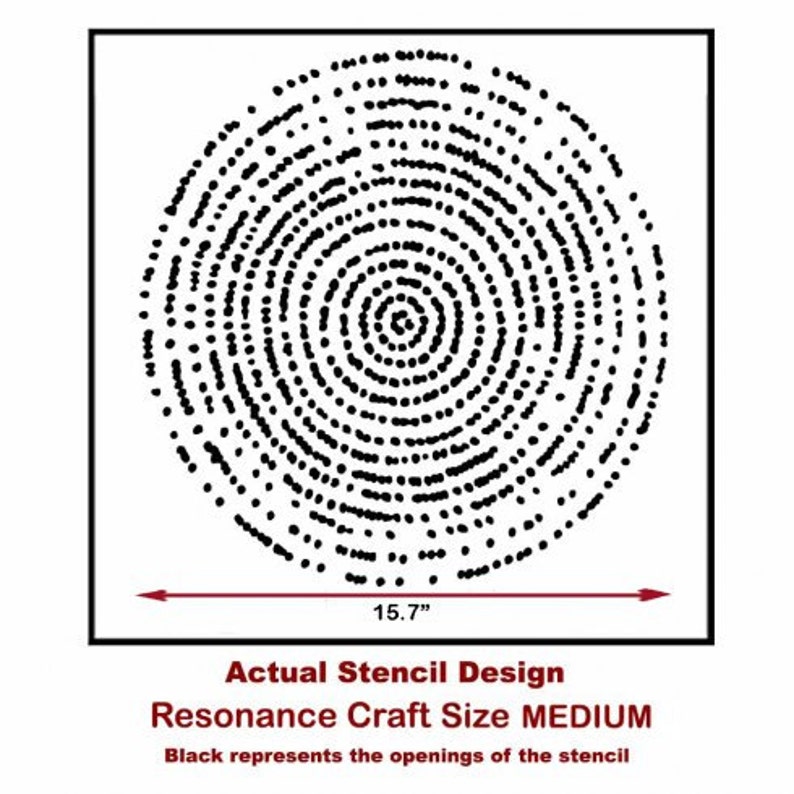 Resonance Craft Stencil - Size Medium - Reusable Stencils for DIY Craft ...